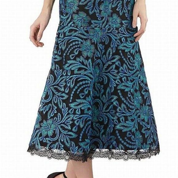 JS Collections | Dresses | Js Collections Womens Green Embroidered ...